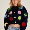 Starry Night Sky Sweatshirt With Embroidered Solar System, Celestial ...