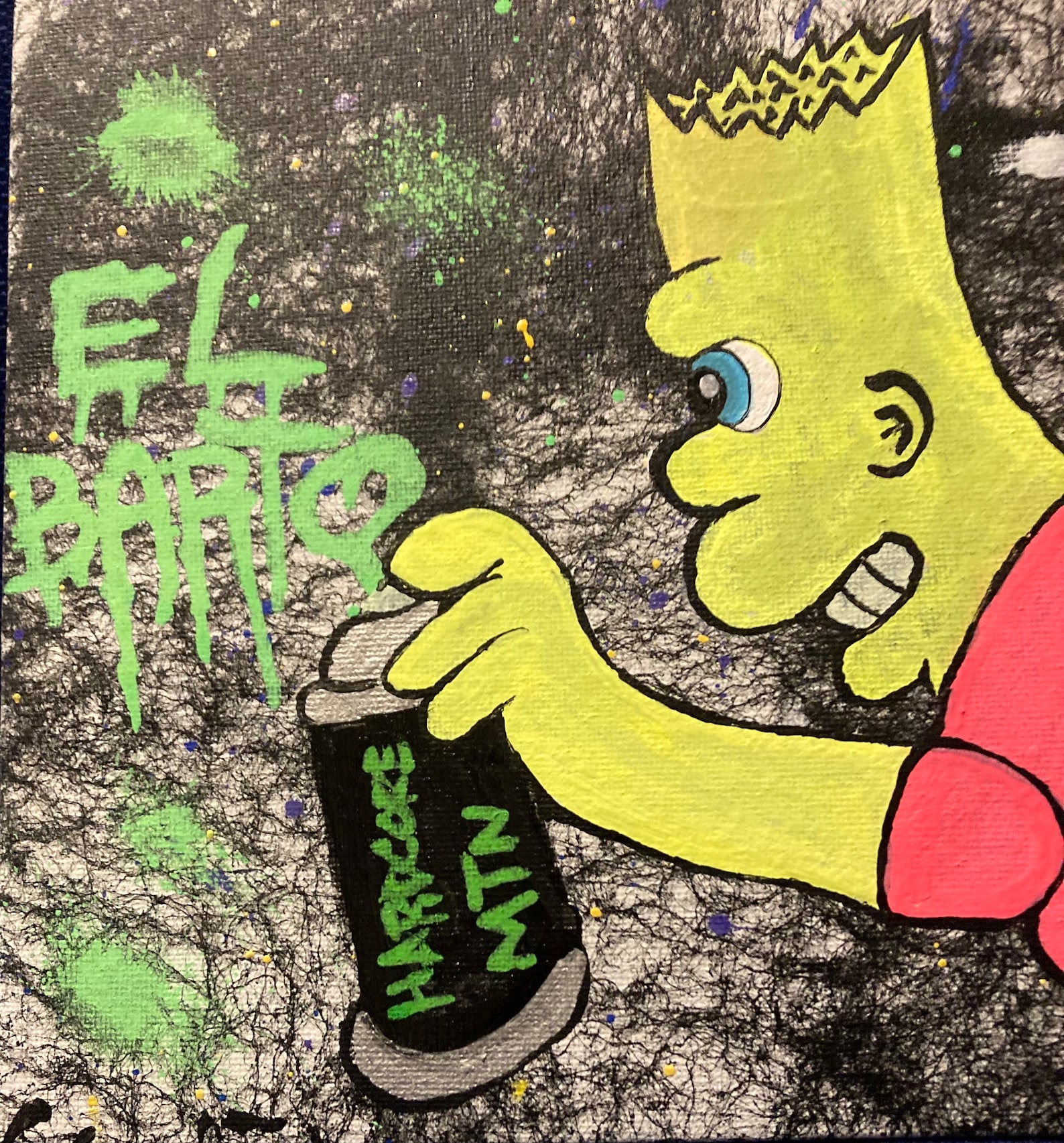Bart Simpson El Barto Graffiti - Etsy