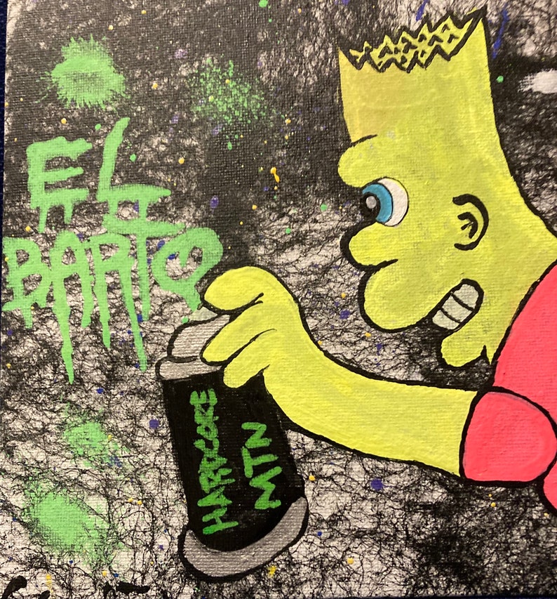 Bart Simpson El Barto Graffiti - Etsy