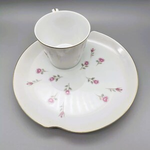 4 Sets of *NEW* Lefton Rose Chintz Snack Plates & Tea Cups - Hand ...