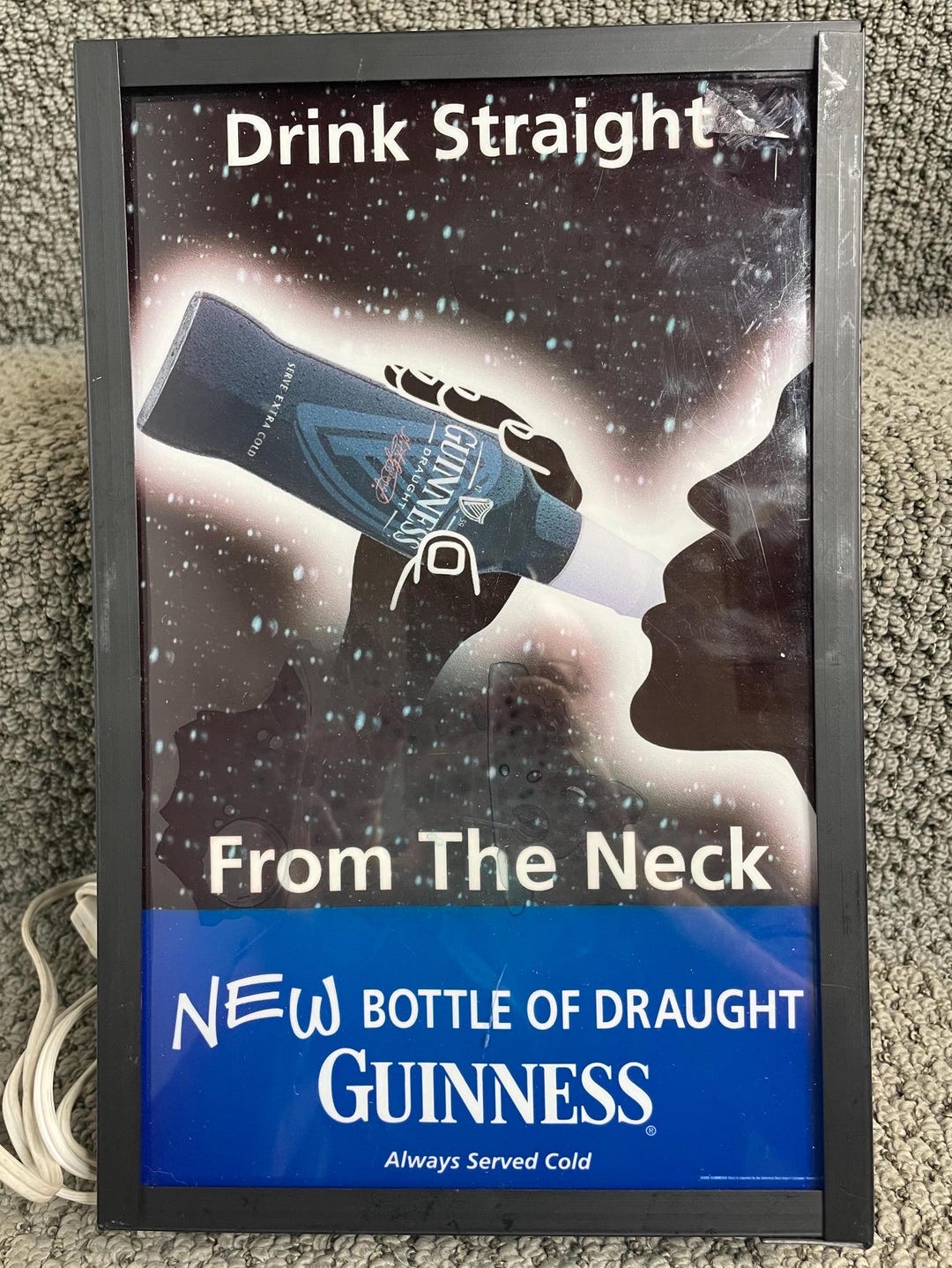 Vintage GUINNESS Irish Beer Pub Light up Bar Sign, Man Cave Brewing ...