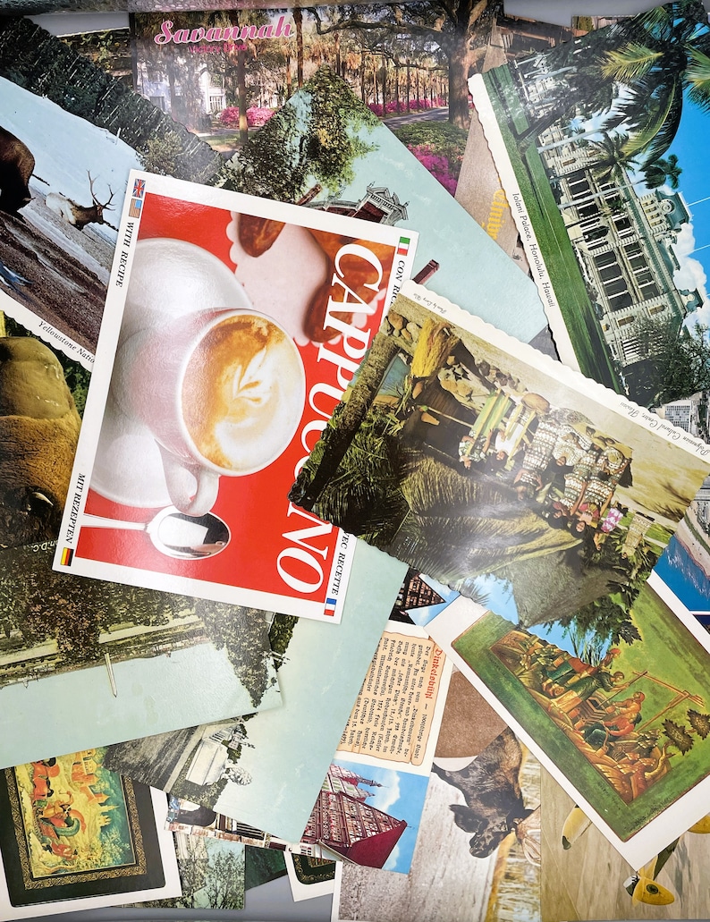 25 Vintage Old New & Used Postcards Random Assortment of USA, International, Landmarks ...