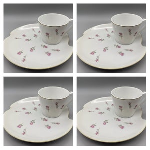 4 Sets of *NEW* Lefton Rose Chintz Snack Plates & Tea Cups - Hand ...