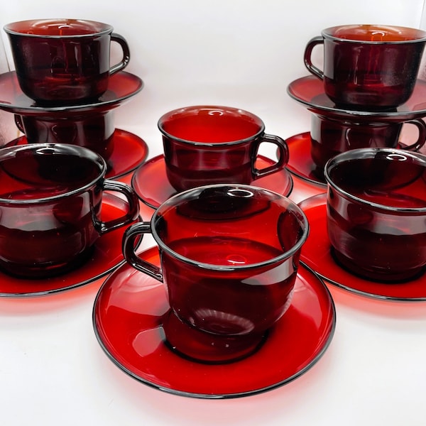 Red Tea Cups - Etsy