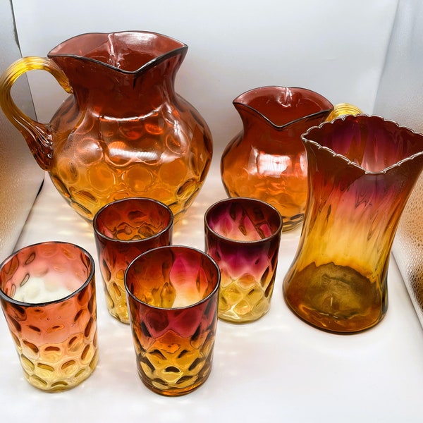 Amberina Glass - Etsy