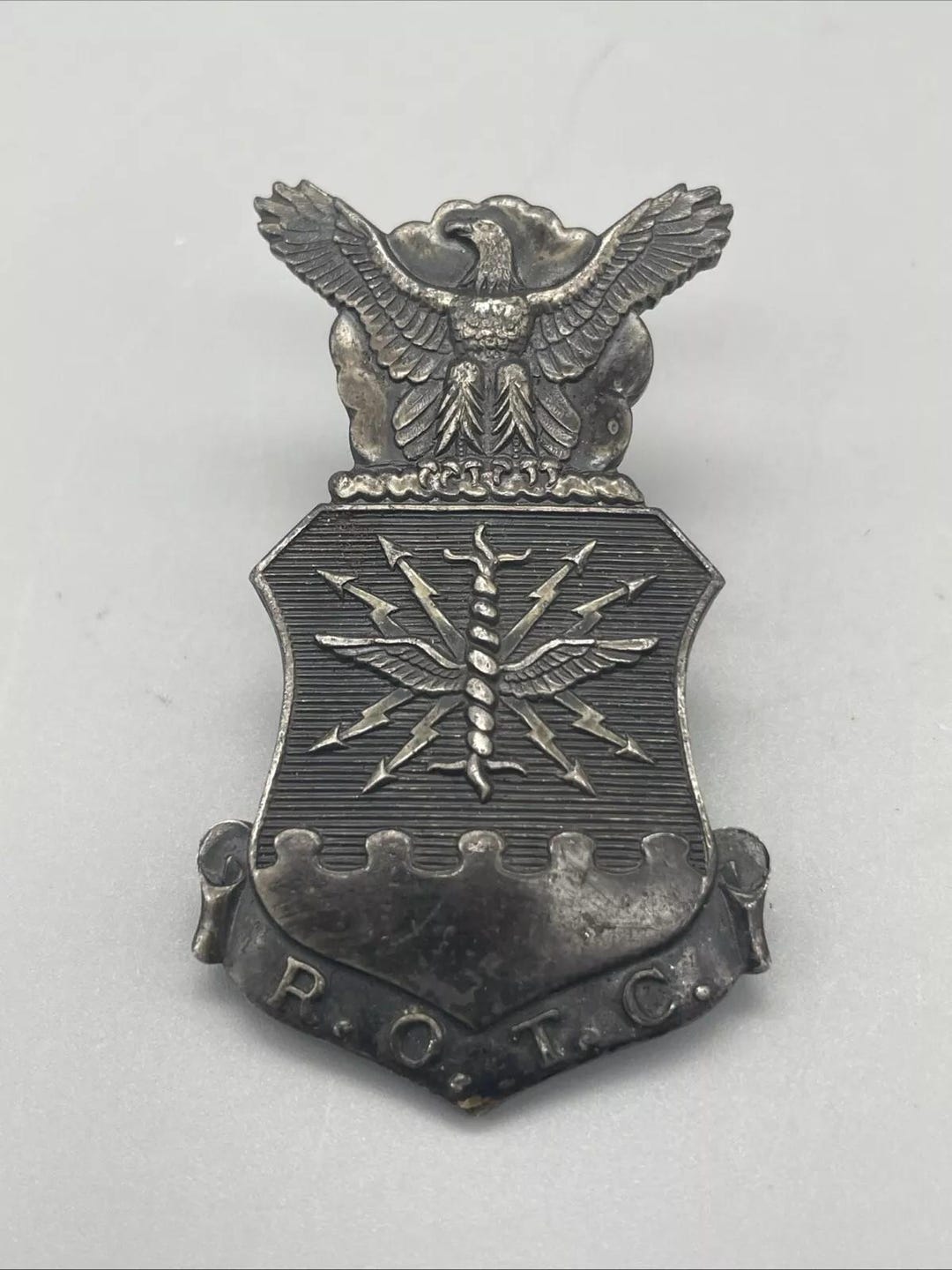 Vintage U.S. Air Force USAF ROTC Badge Missile Eagle Crest Lapel Pin Pinback - Etsy