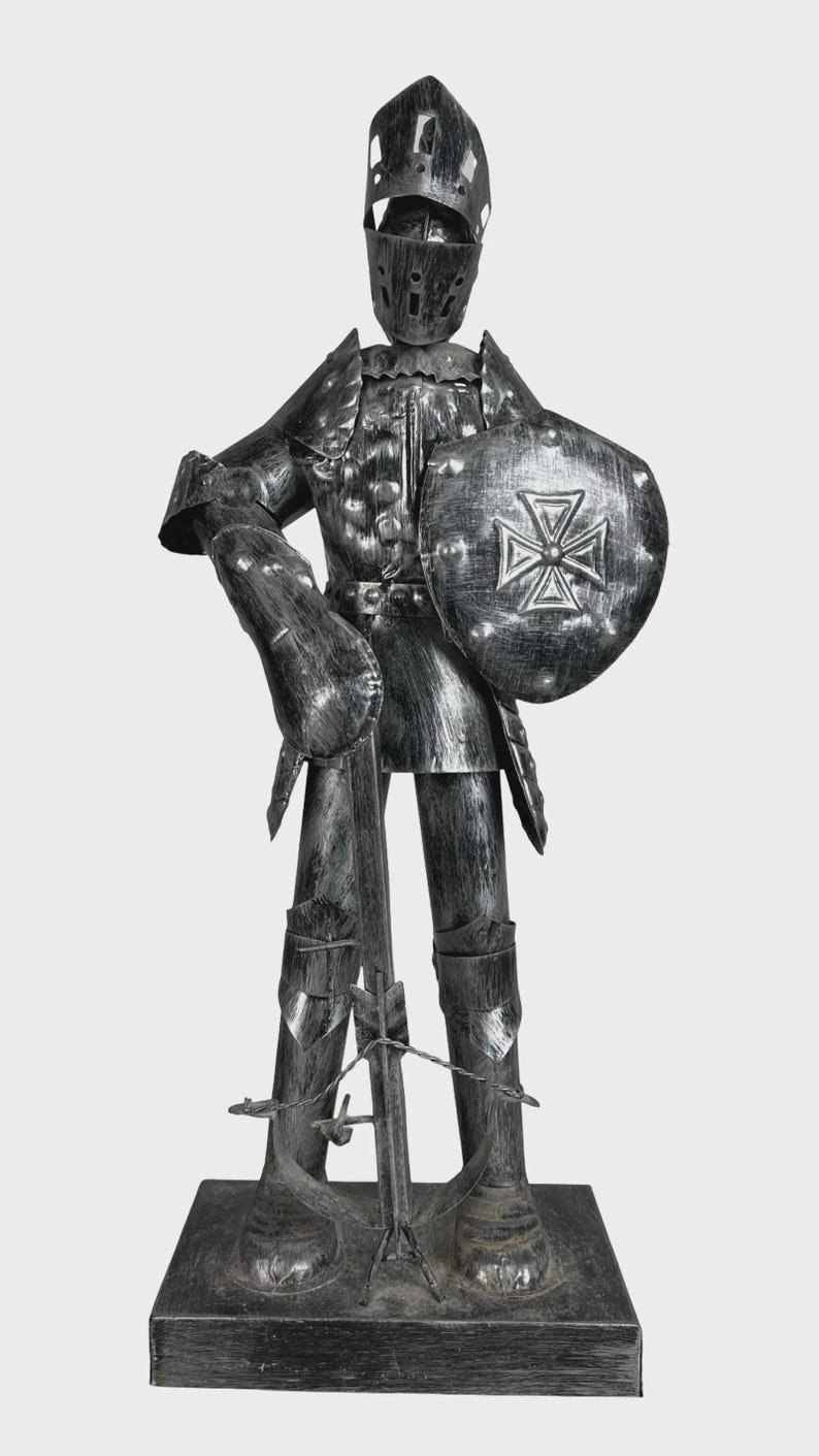 Medieval Knight Statues Display Decor Collection, Huge 22" Tall Knights ...