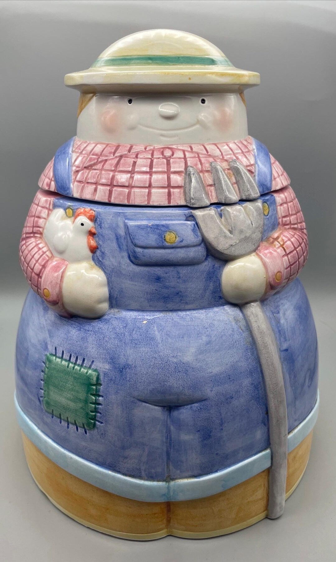 Vintage Down Home Collection 'farmer' Large Ceramic Cookie Jar, 10.5 ...