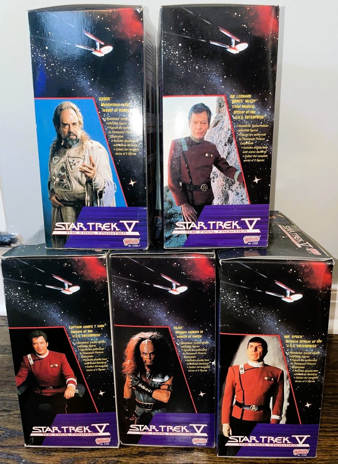 Star Trek V the Final Frontier Action Figures Complete Set of 5 Captain ...
