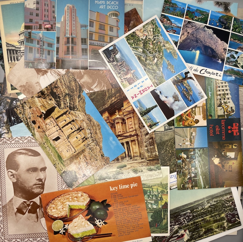 25 Vintage Old New & Used Postcards Random Assortment of USA ...