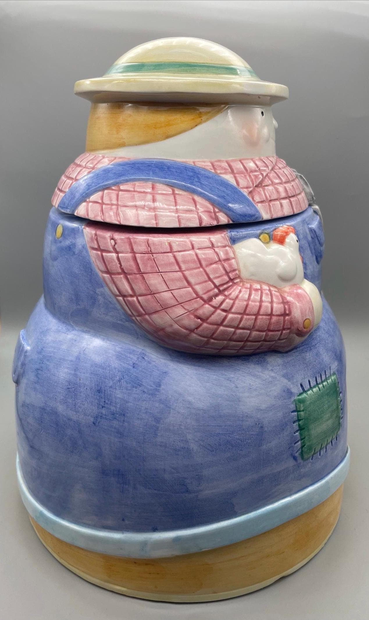 Vintage Down Home Collection 'farmer' Large Ceramic Cookie Jar, 10.5 ...