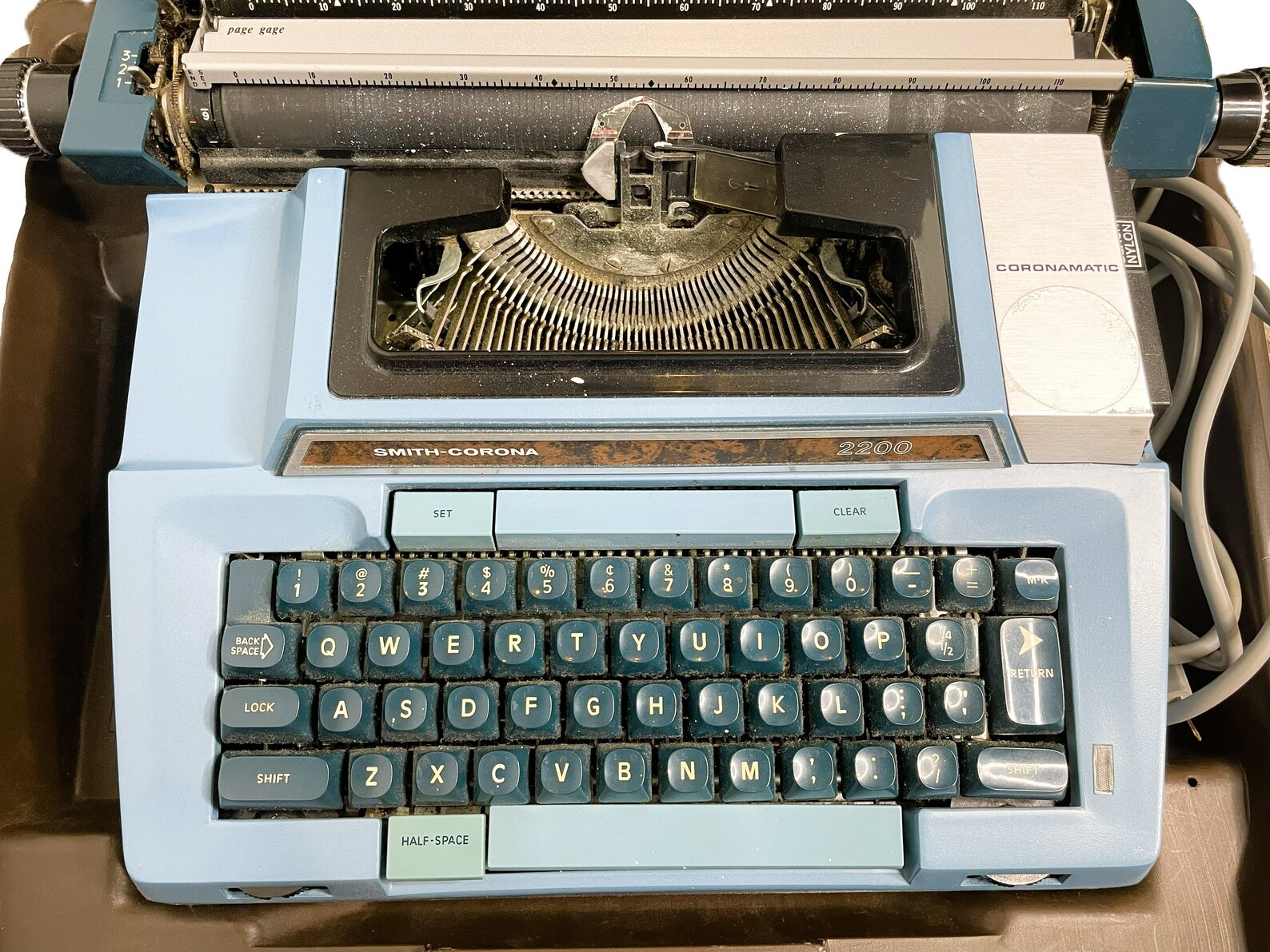 Vintage SCM Smith-corona Model 2200 Electric Blue Typewriter W/ Hard ...