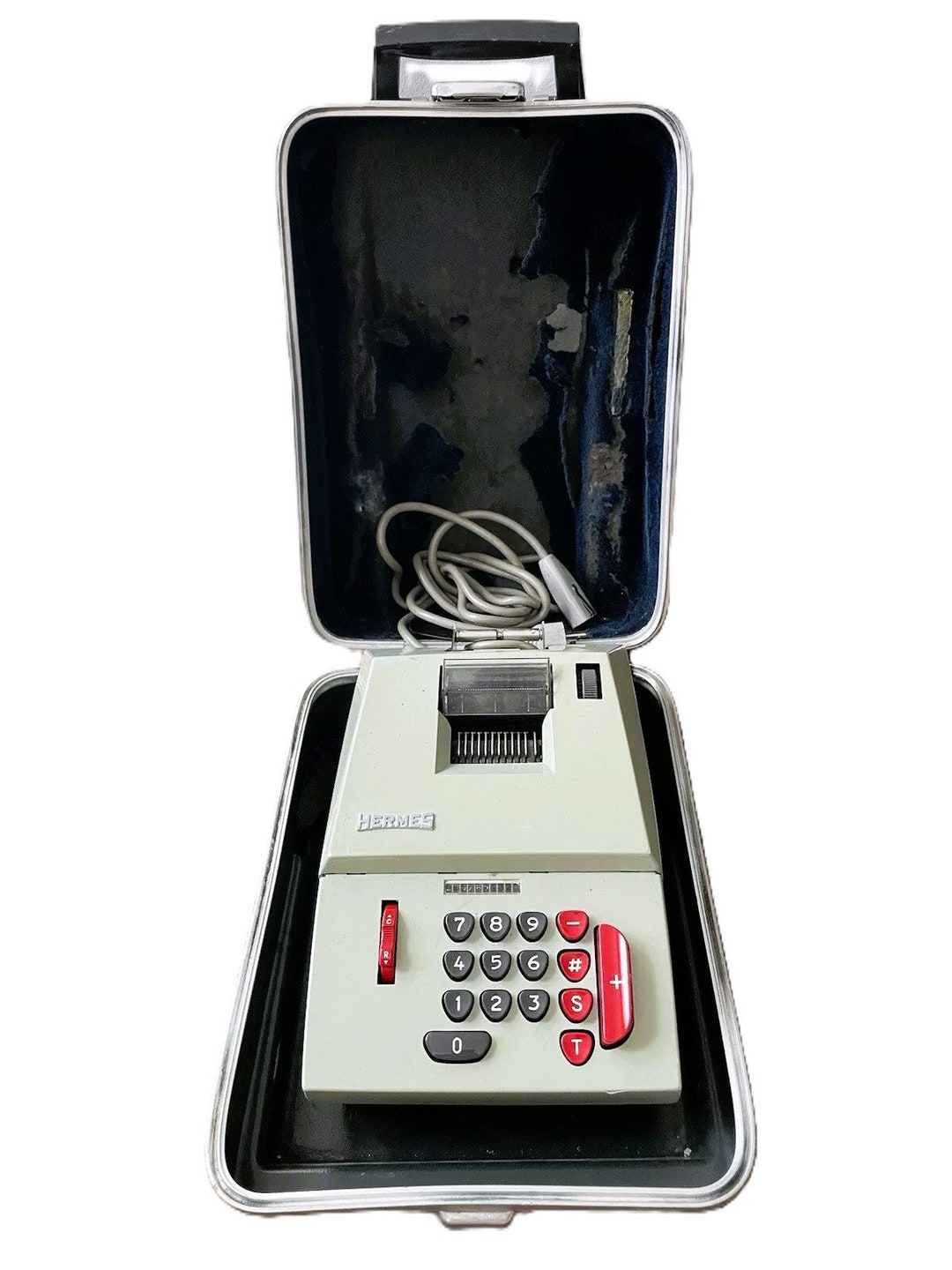 Vintage Hermes Precisa Model 209-10 Electric Calculator Antique Adding ...