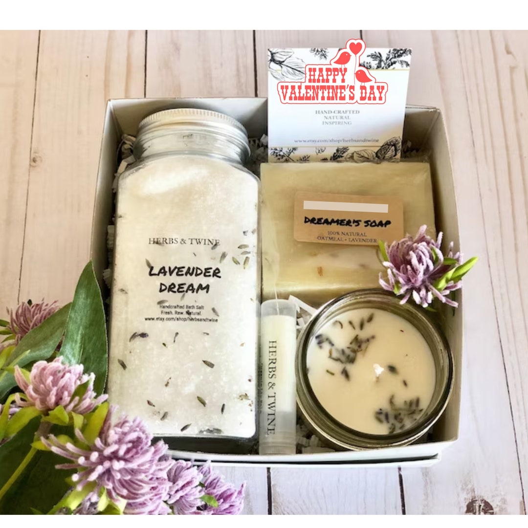 Relaxation Spa Gift Basket, Gifts for Her, Soap Gift Set, Lavender Gift ...