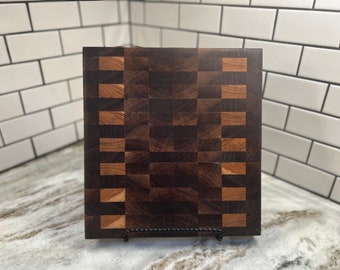 Hickory End Grain Cutting Board - Etsy
