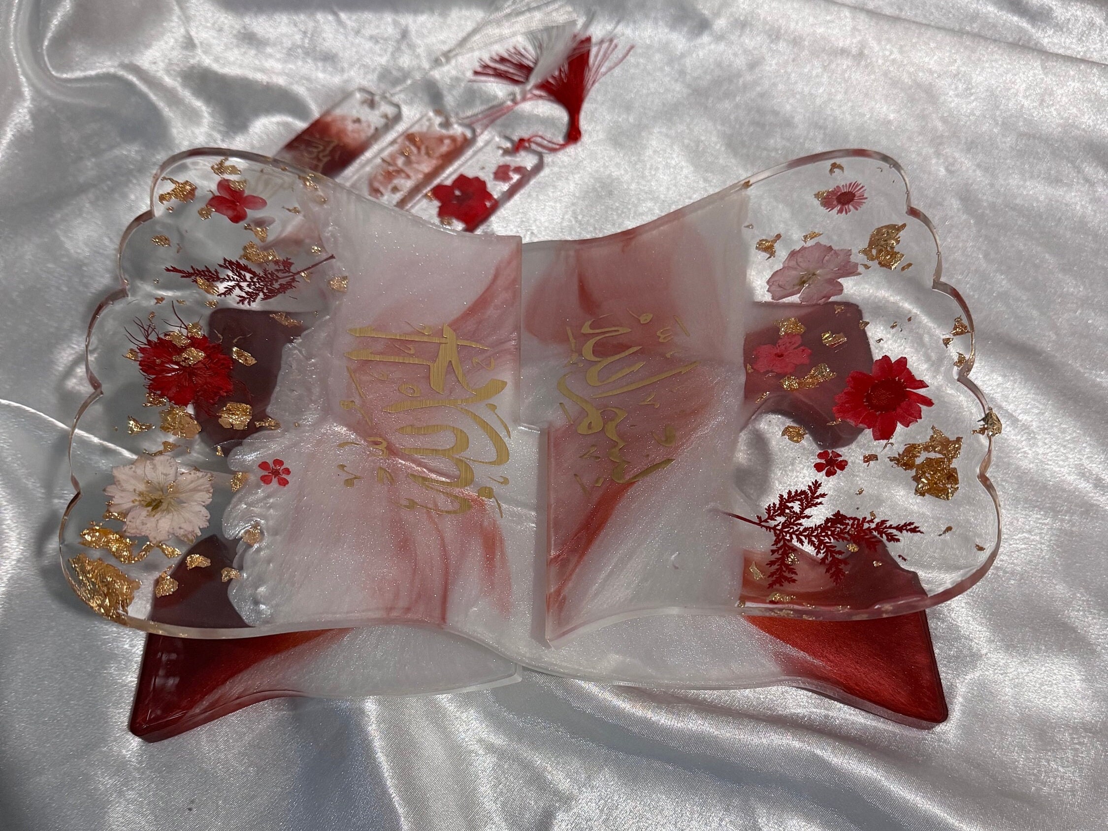 Handmade Resin Quran Stand, Quran Stand, Resin Bookmarks, Wedding Gift ...