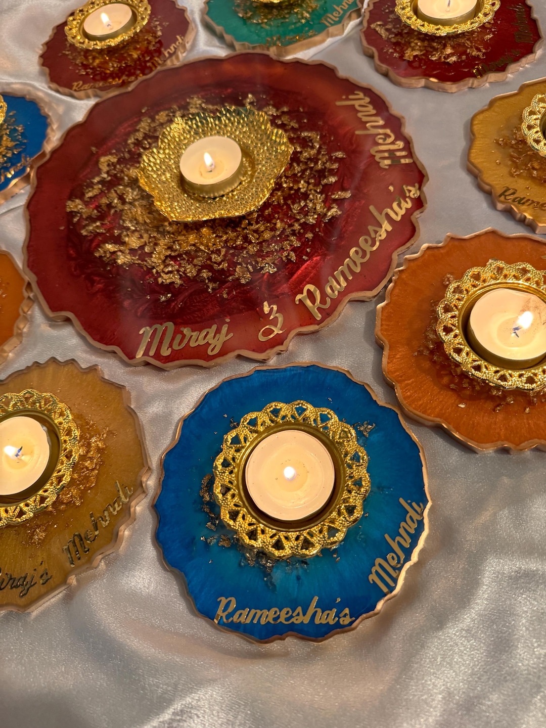 Resin Mehndi Plates, Resin Plates, Resinmehndi Tray, Mehndi Coasters ...