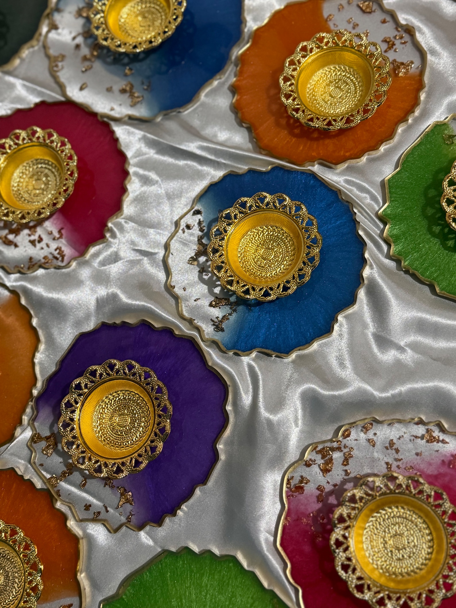 Resin Mehndi Plates, Resin Plates, Resinmehndi Tray, Mehndi Coasters ...