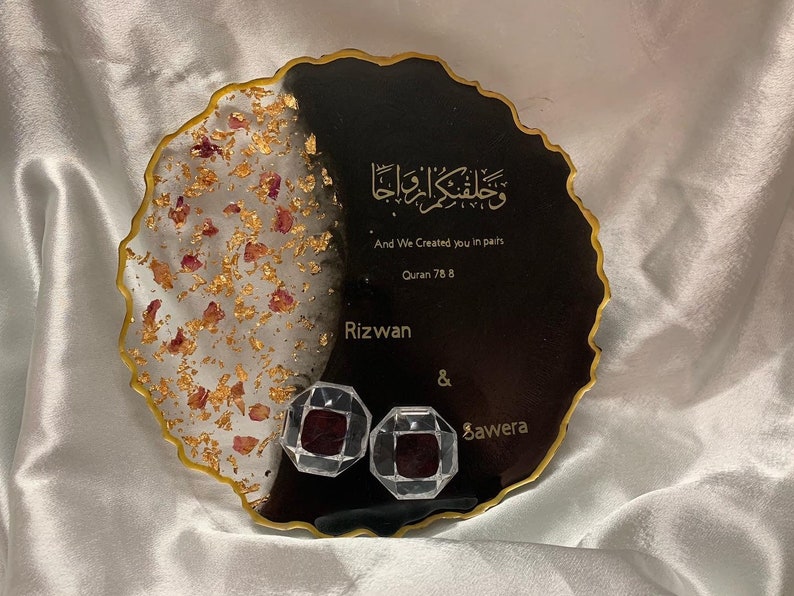 Resin Engagement/ Nikkah Ring Tray Ring Tray Wedding Ring - Etsy