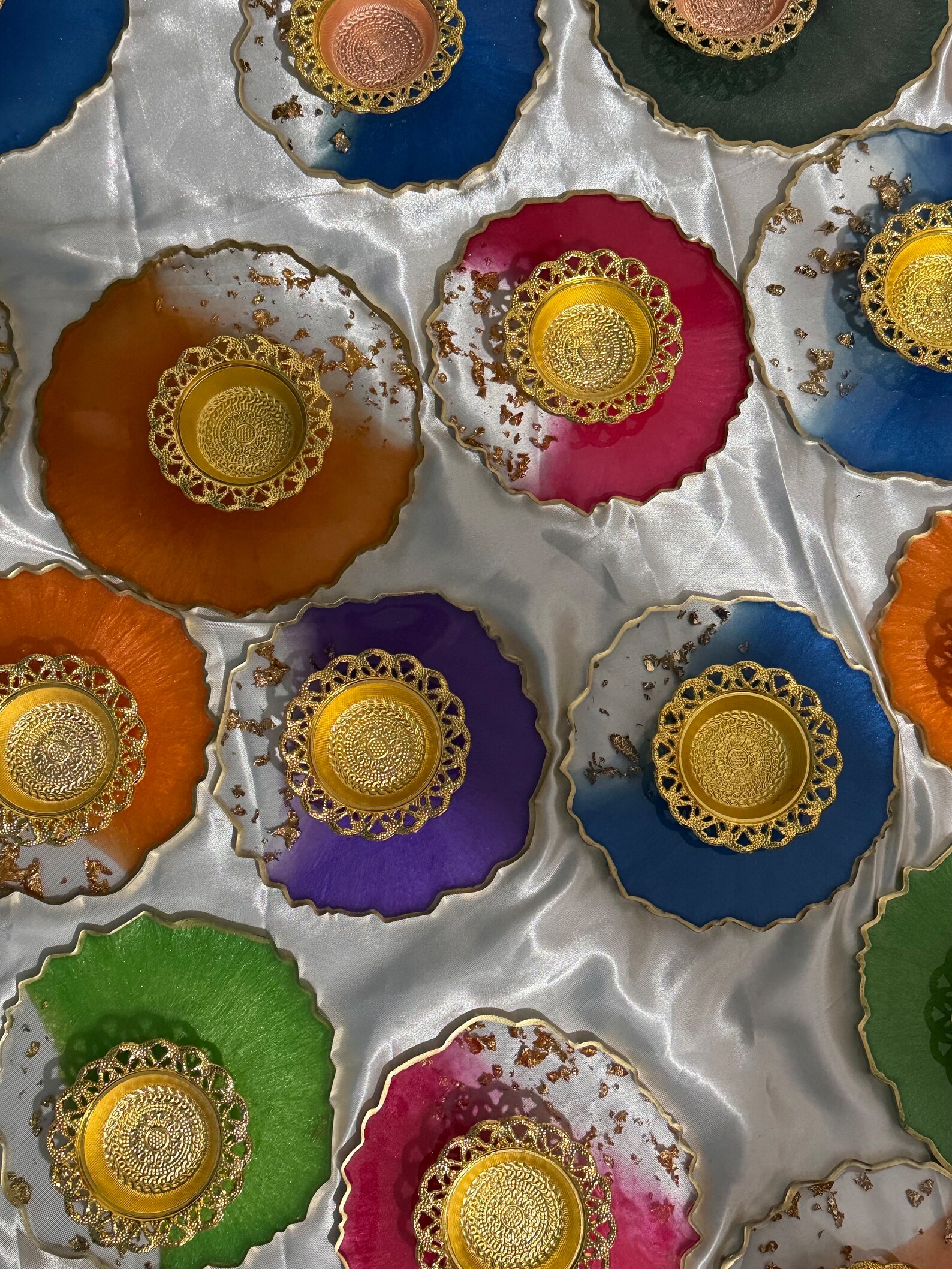 Resin Mehndi Plates, Resin Plates, Resinmehndi Tray, Mehndi Coasters ...