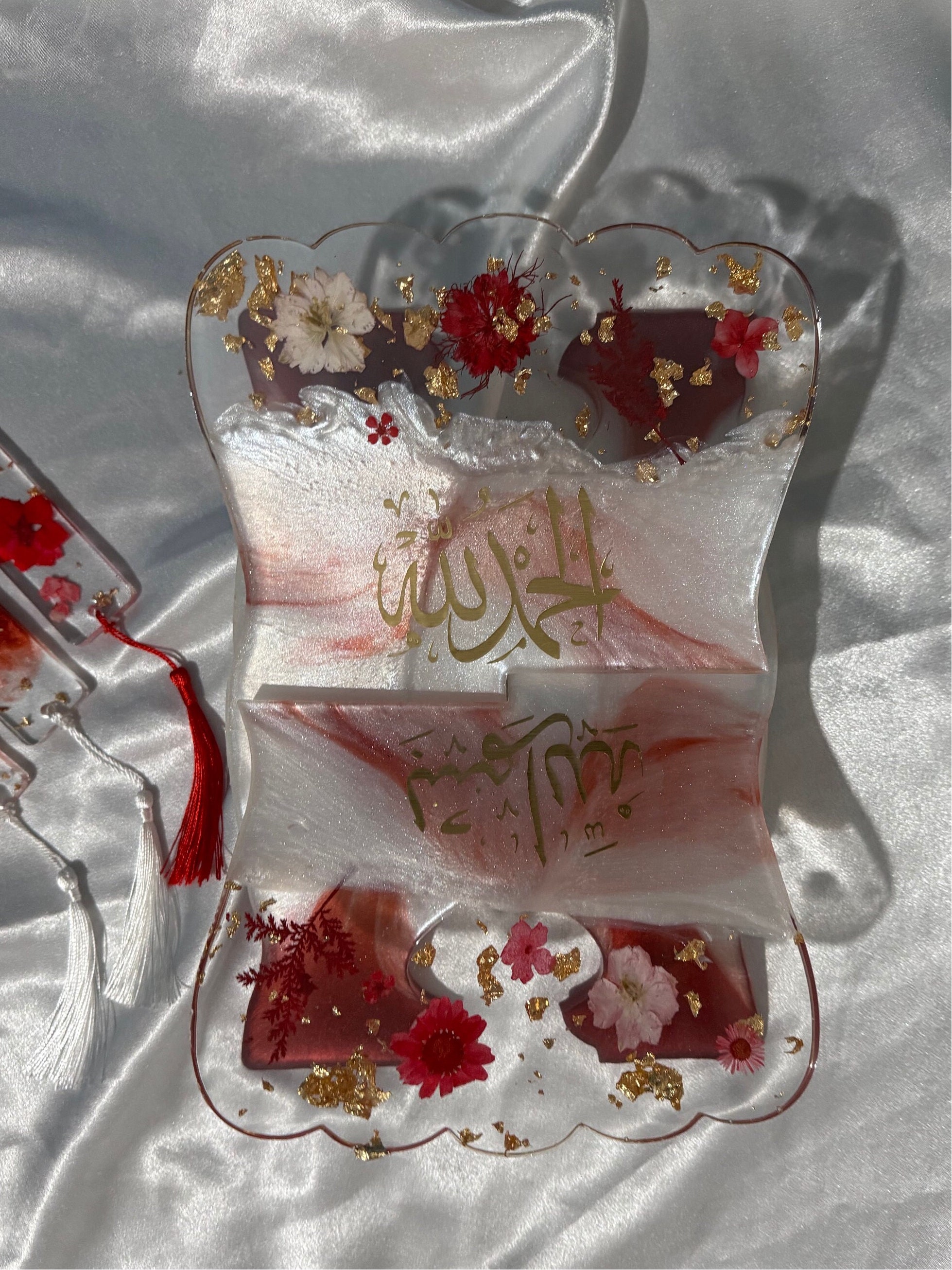 Handmade Resin Quran Stand, Quran Stand, Resin Bookmarks, Wedding Gift ...