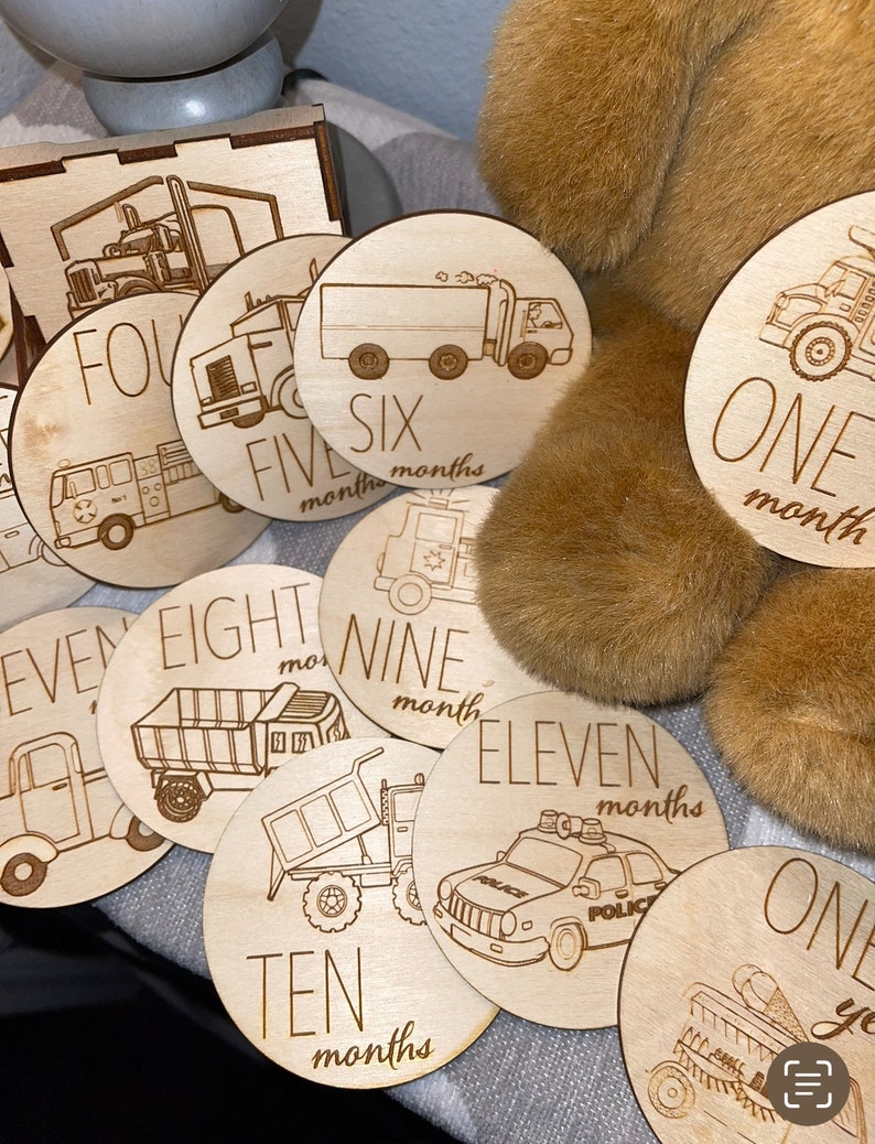 Baby Milestone Markers - Trucks & Cars - Etsy