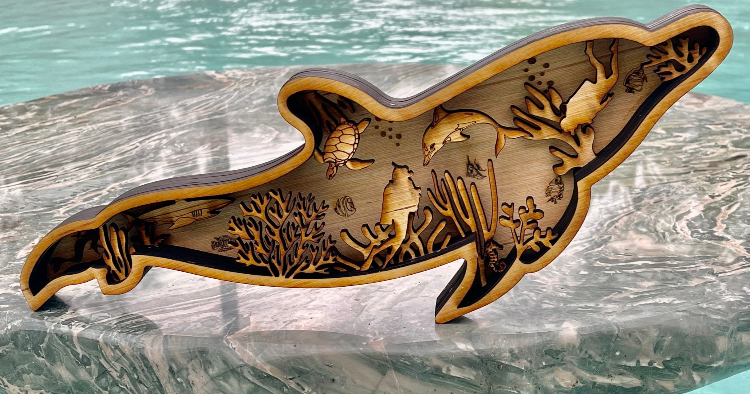 Layered Dolphin - Etsy