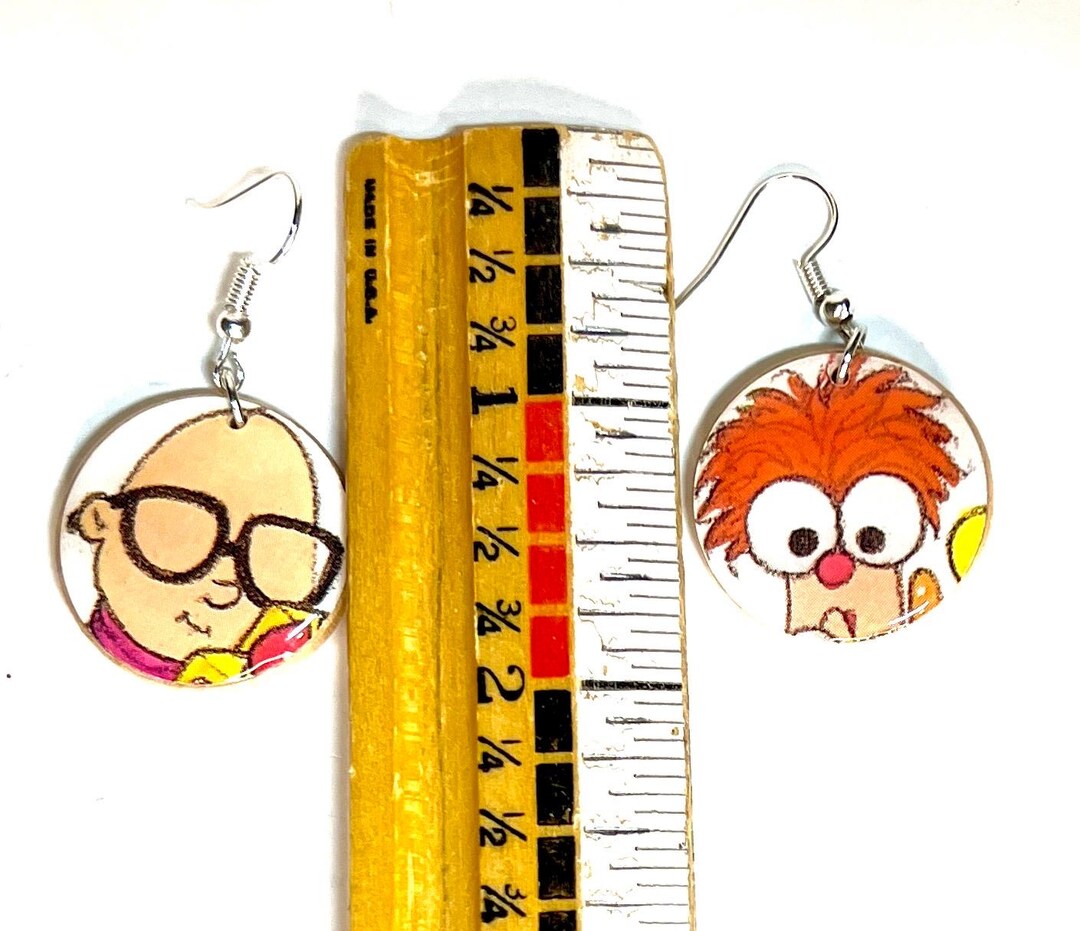 Muppet Babies Inspired Upcycled Earrings From True Vintage Ephemera ...