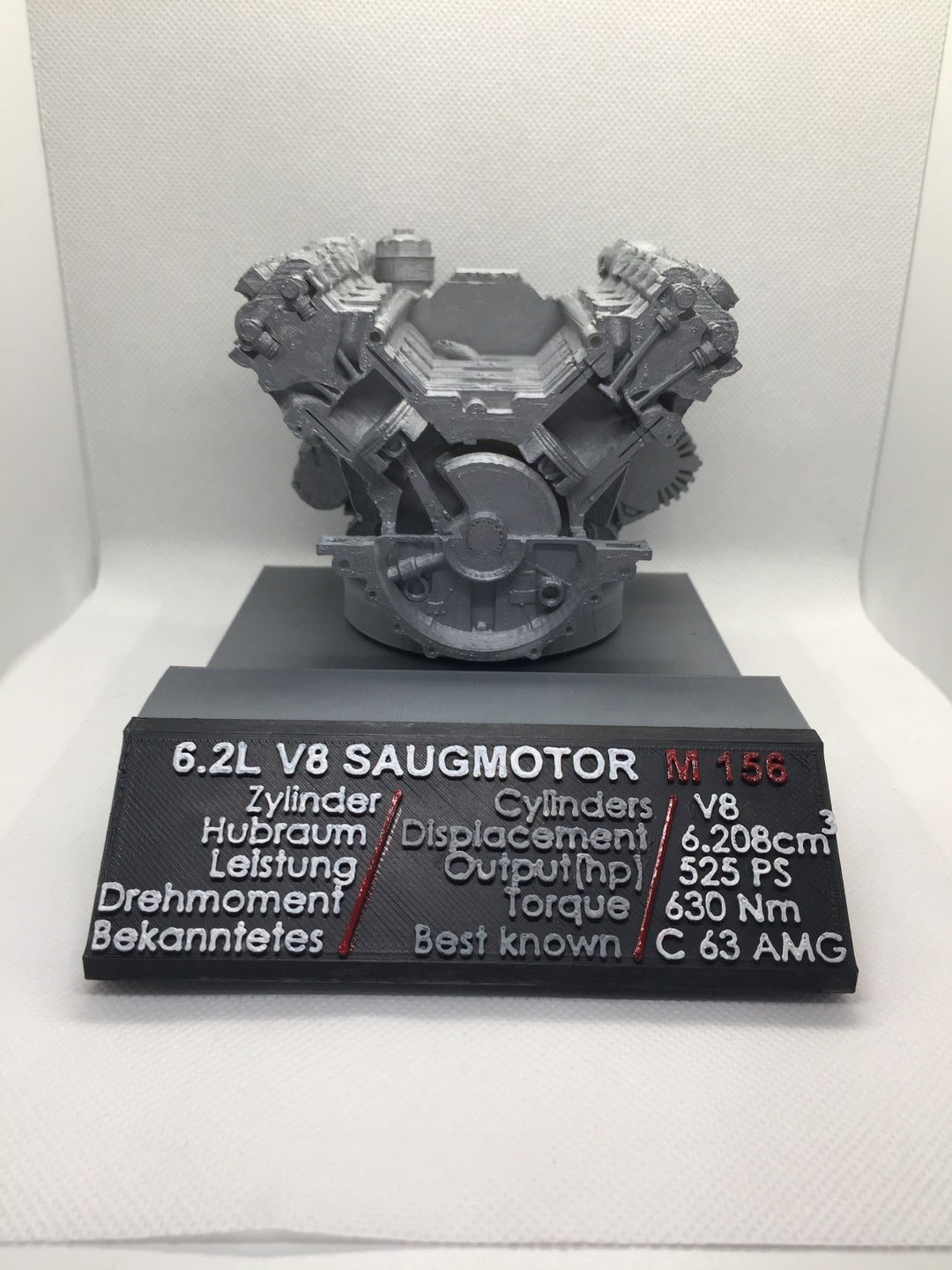 Cutaway V8 Engine Model AMG M 156 With Rotating Stand M 156 Information ...