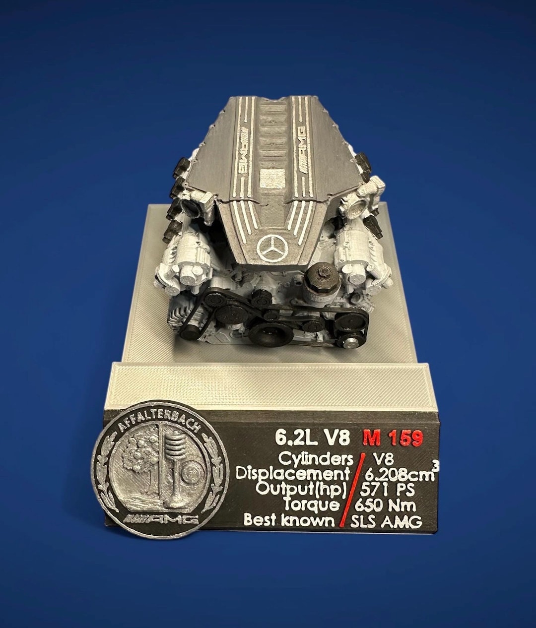 AMG M 159 6.2 V8 Engine With Stand (affalterbach AMG Logo and Technical ...