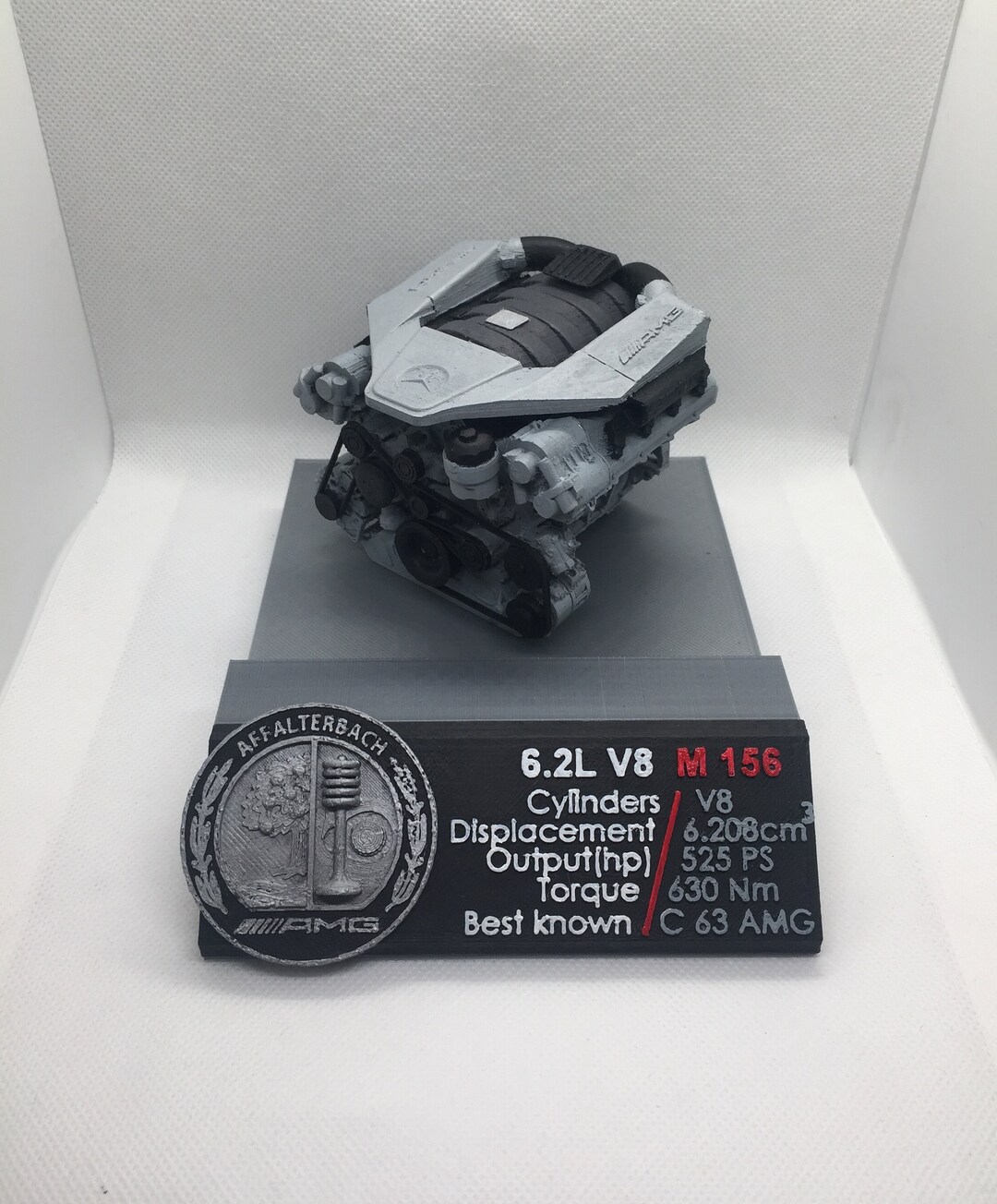 AMG M 156 6.2 V8 Engine With Stand (affalterbach AMG Logo and Technical ...