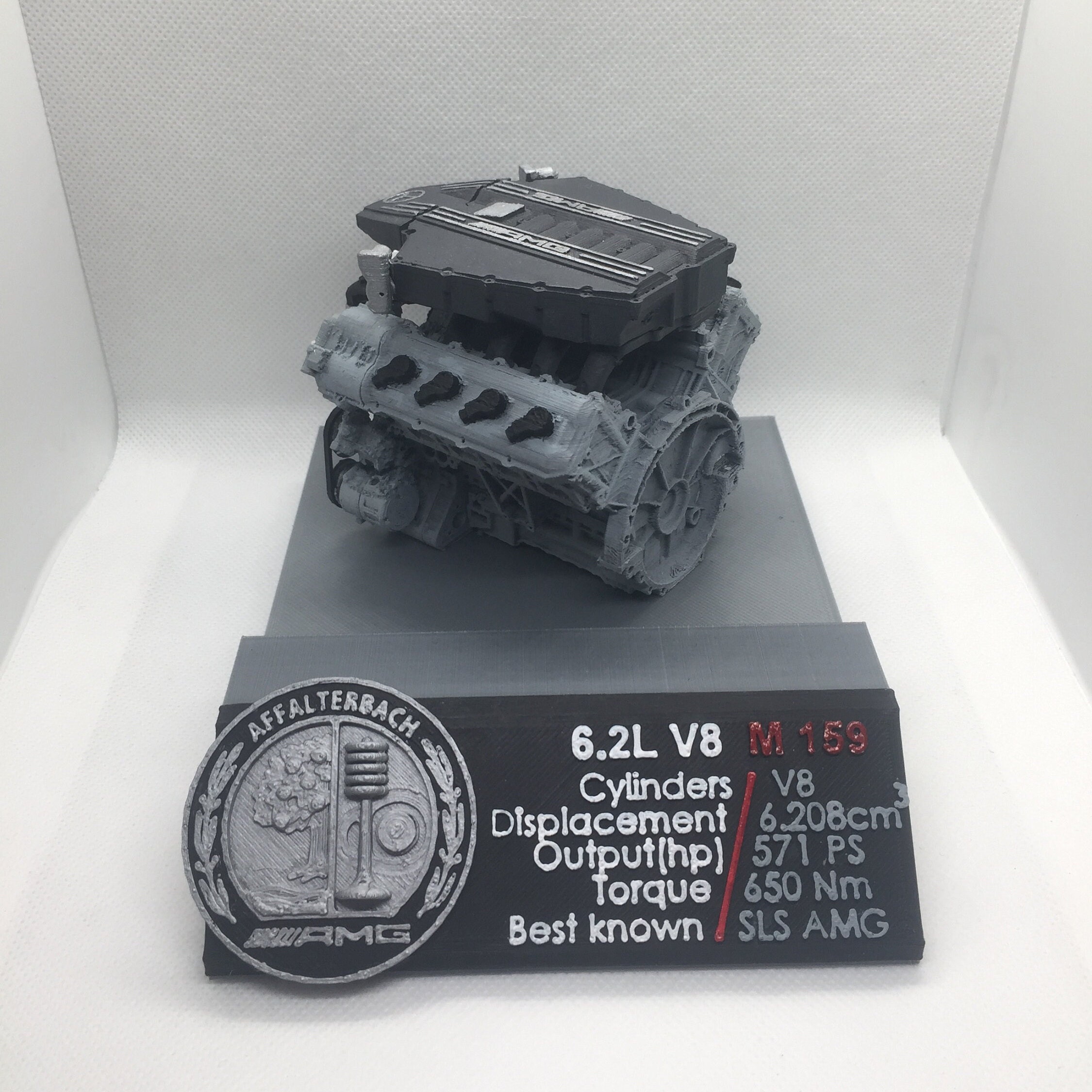 AMG M 159 6.2 V8 Engine With Stand (affalterbach AMG Logo and Technical ...
