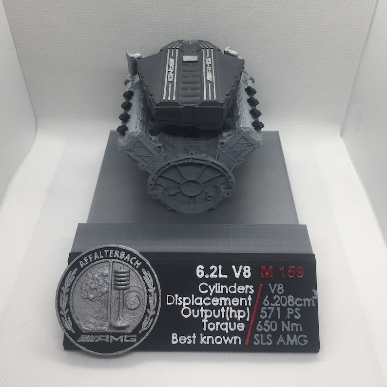 AMG M 159 6.2 V8 Engine With Stand (affalterbach AMG Logo and Technical ...