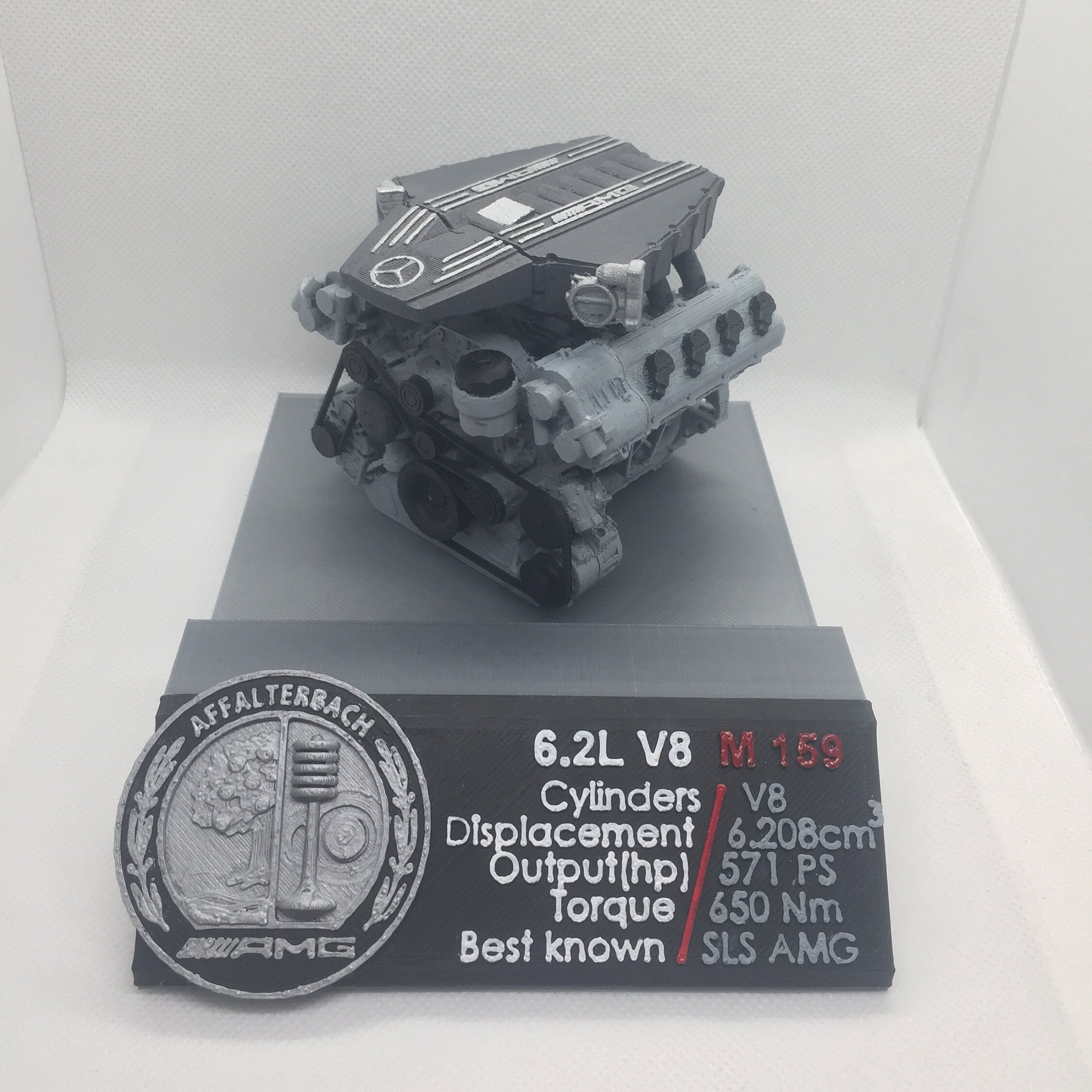 AMG M 159 6.2 V8 Engine With Stand (affalterbach AMG Logo and Technical ...