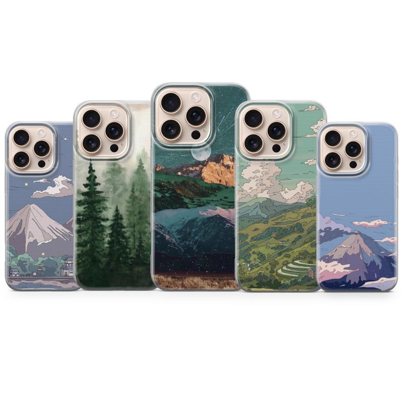 Mountain Phone Case Nature Cover for iPhone 17 Pro Max, 16e, 15, 14, 13 ...