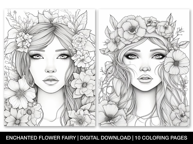 Printable Adult Coloring Page Greyscale Adult Coloring - Etsy