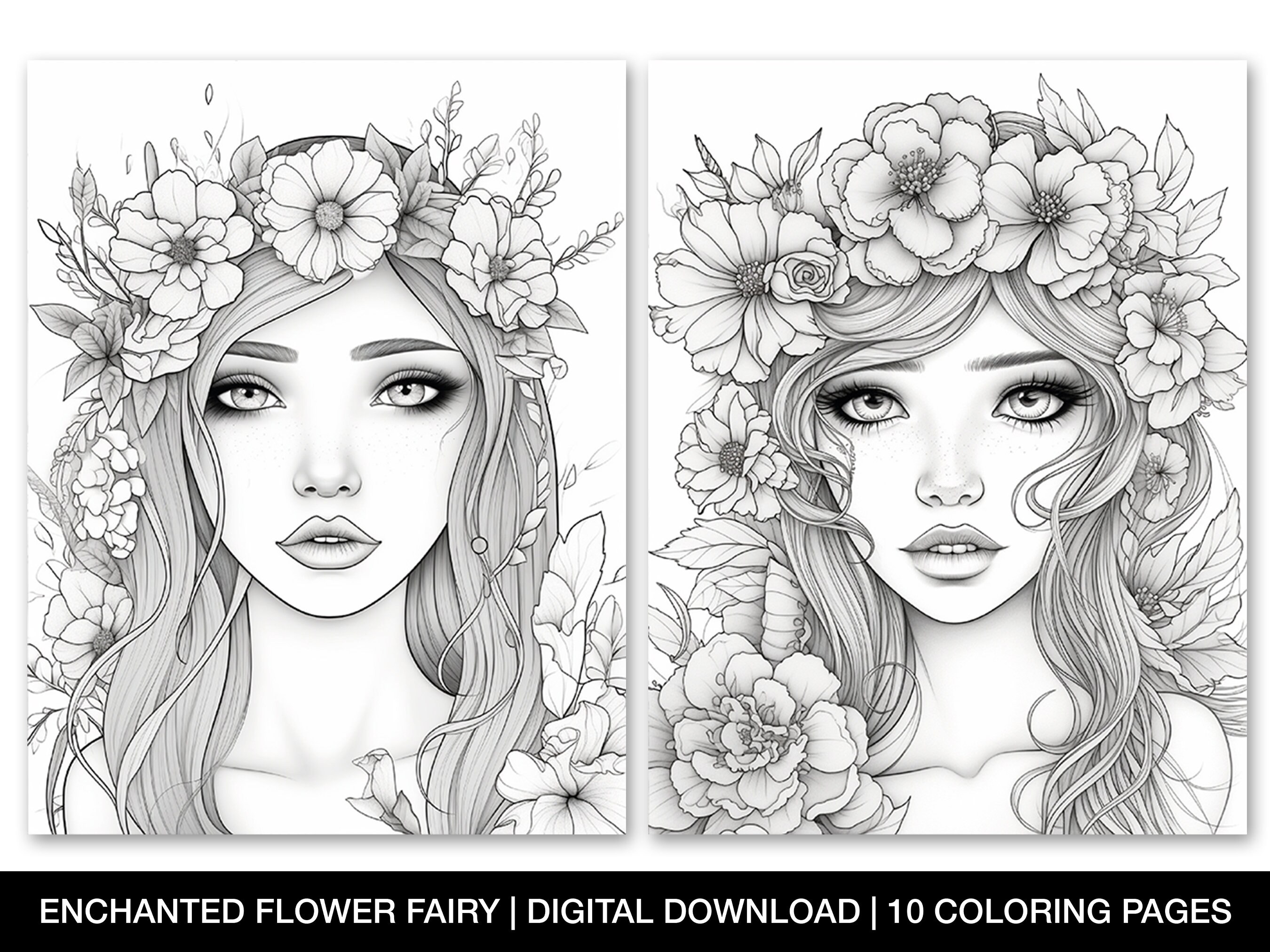 Printable Adult Coloring Page Greyscale Adult Coloring - Etsy