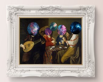 Lilac Drip Altered Art, Altered Portrait, Remade Classical Art ...