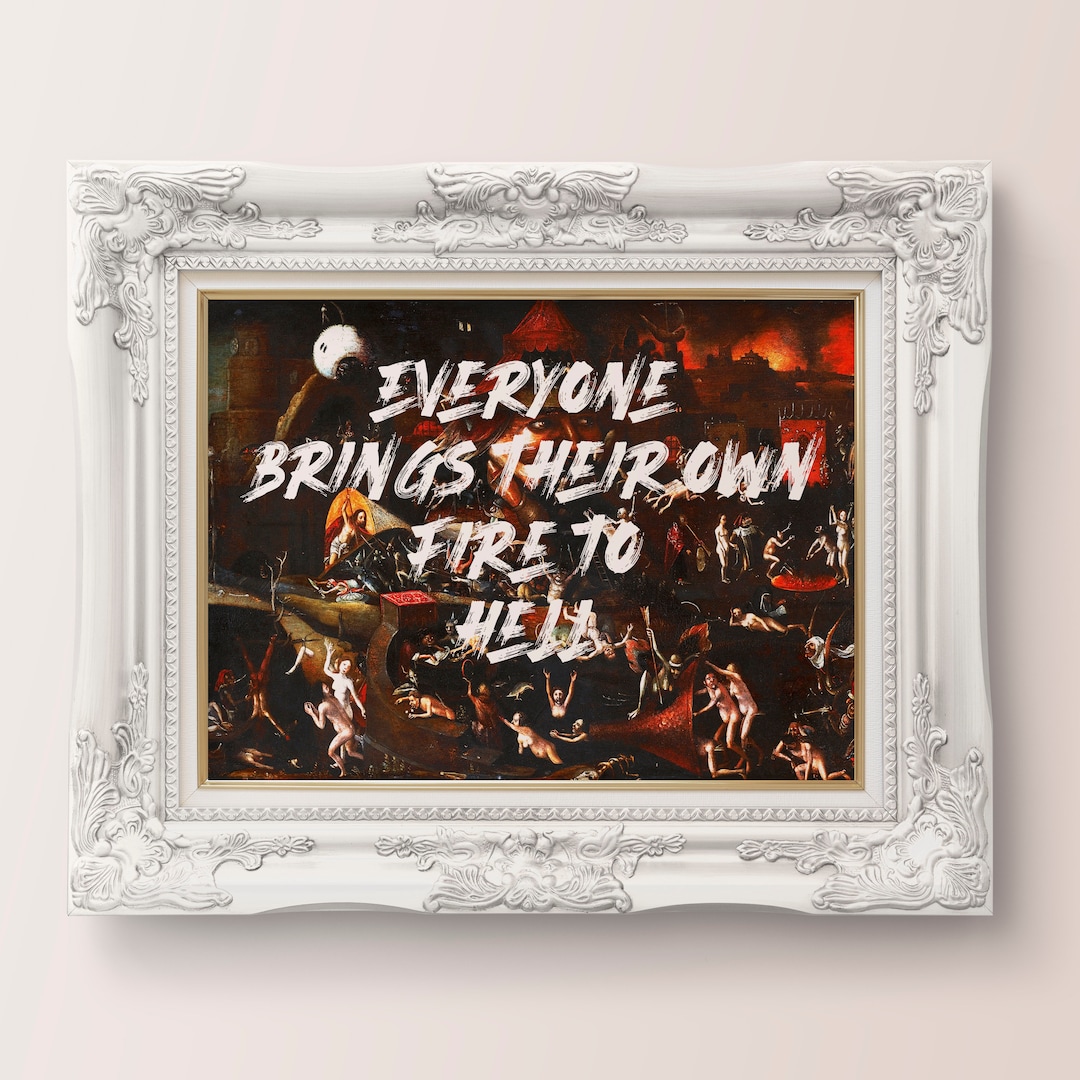 Hell Depiction Alter Renaissance Art, Altered Art Wall Print, Unique ...