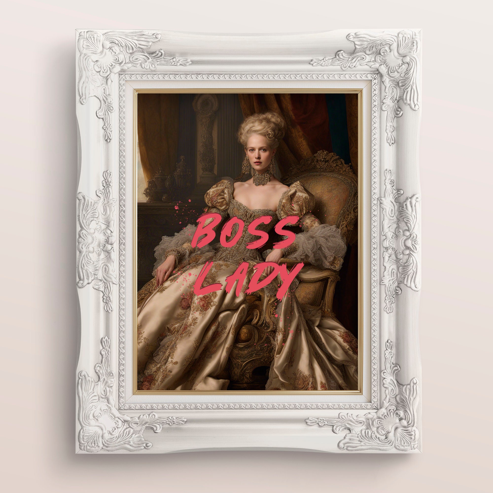 Boss Lady Quote Wall Art, Altered Art Portrait, Altered Vintage Art ...