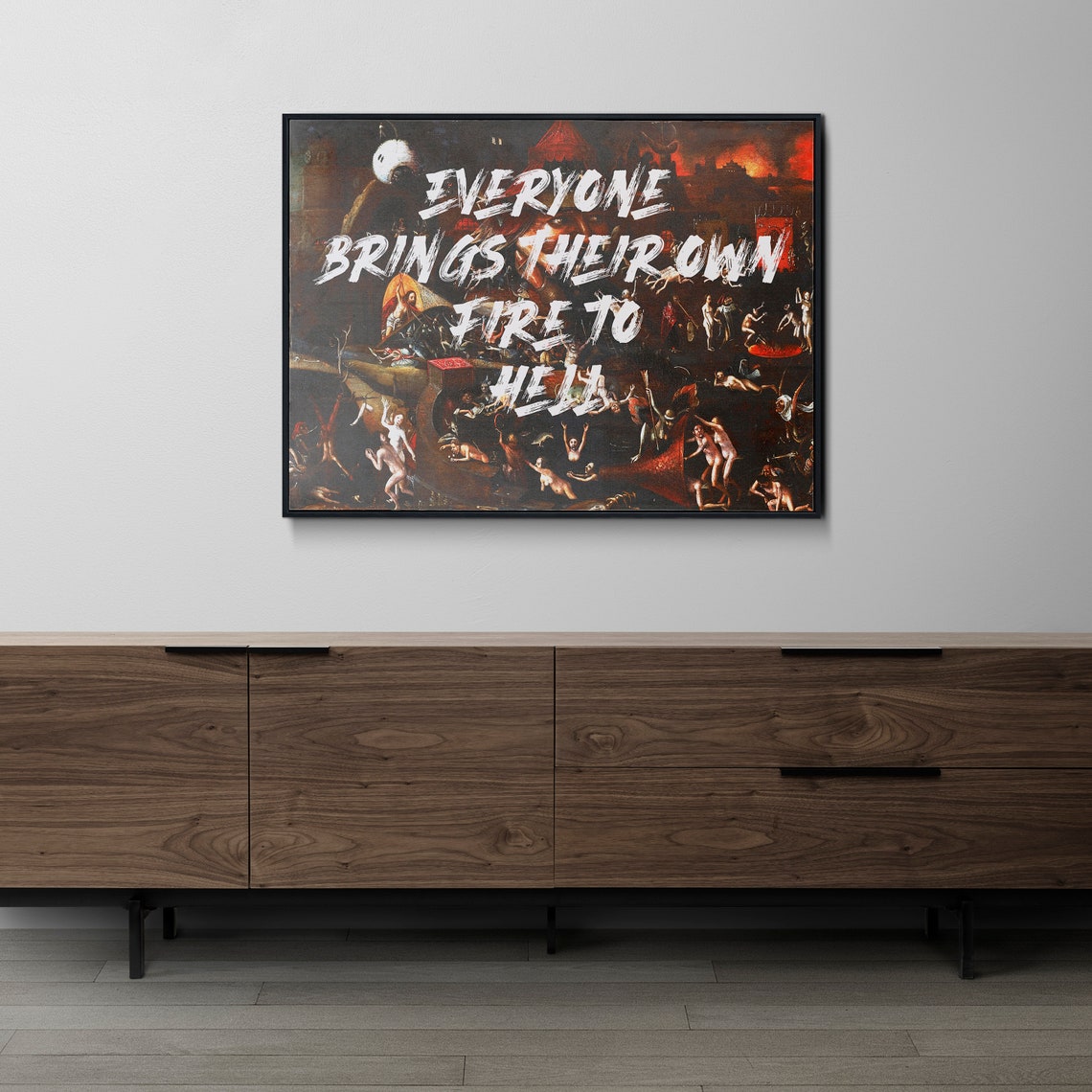 Hell Depiction Alter Renaissance Art, Altered Art Wall Print, Unique ...