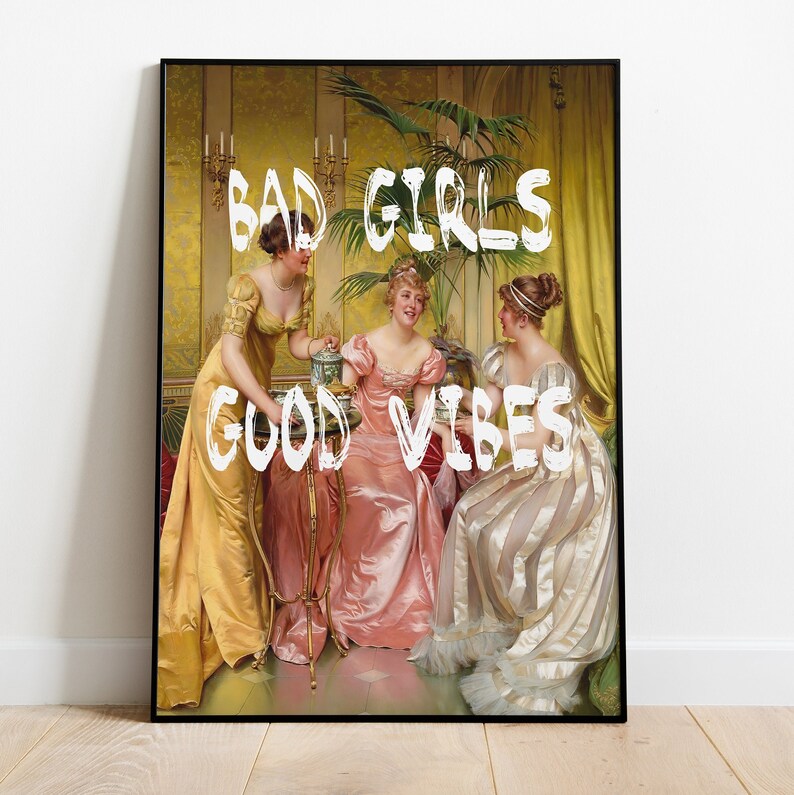 Altered Vintage Art, Quirky Poster, Feminist Print, Maximalist Decor ...