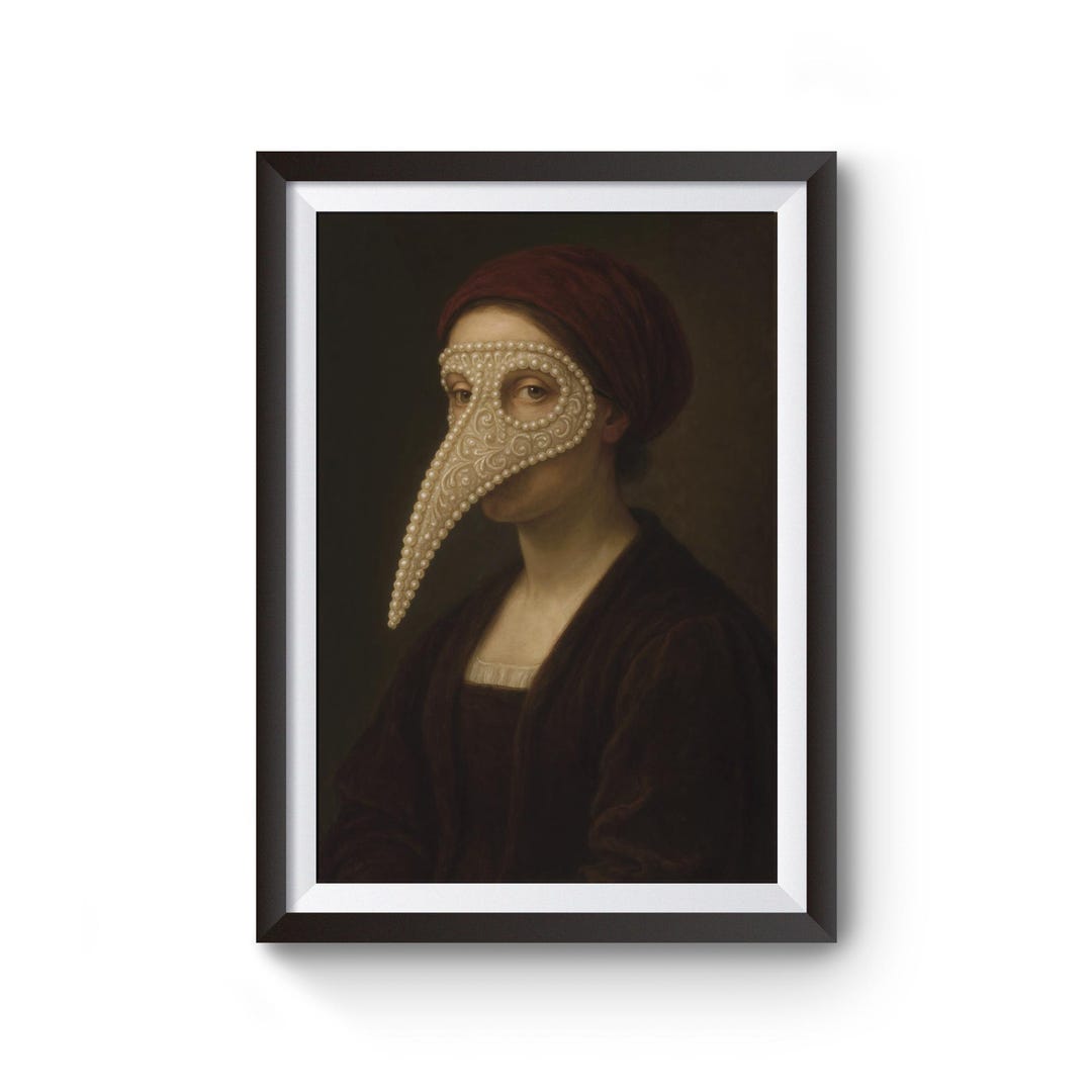 Funny Renaissance Art Feminine Historical Portrait, Funny Wall Art ...