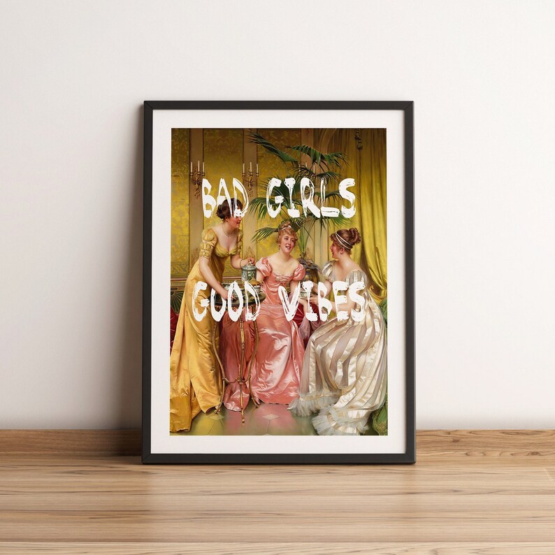 Altered Vintage Art, Quirky Poster, Feminist Print, Maximalist Decor ...