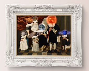 Lilac Drip Altered Art, Altered Portrait, Remade Classical Art ...