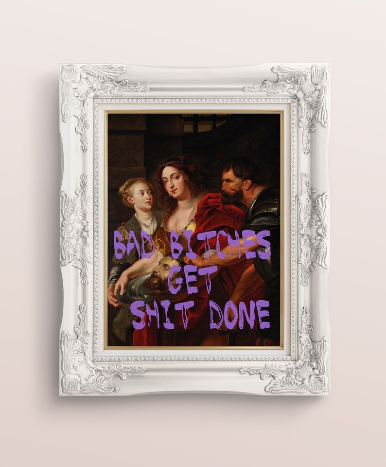 Graffiti Wall Art "bad Bitches" | Printable Maximalist Wall Art ...