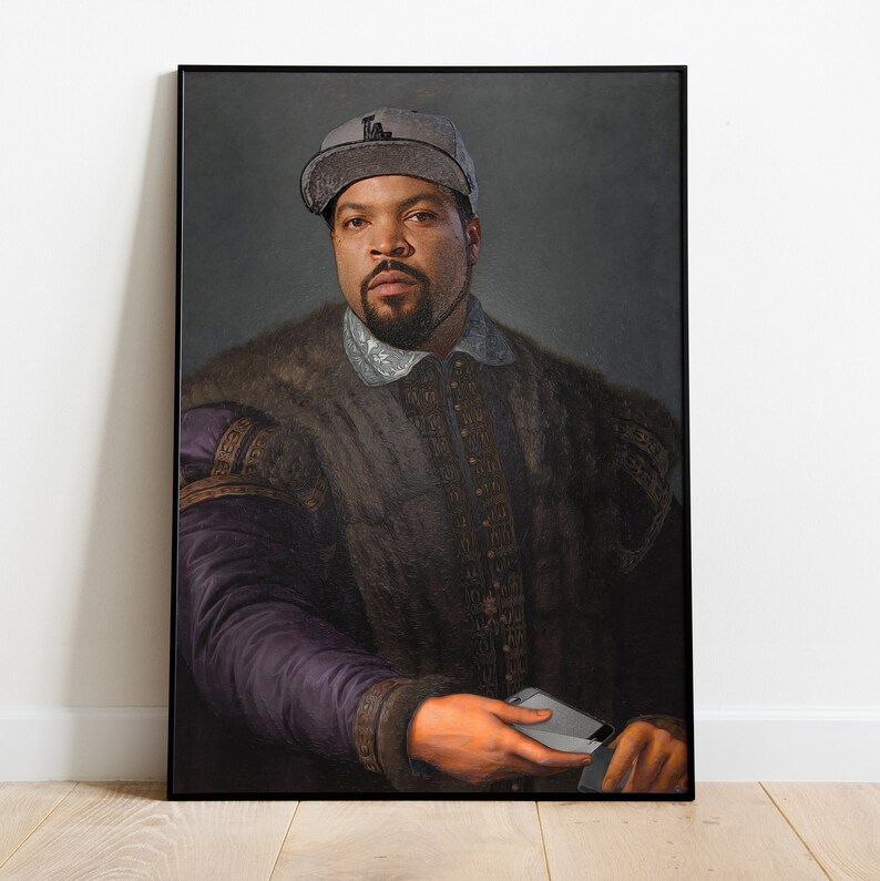 Altered Art Portrait, "cube", Eclectic Wall Art, Altered Art Print ...