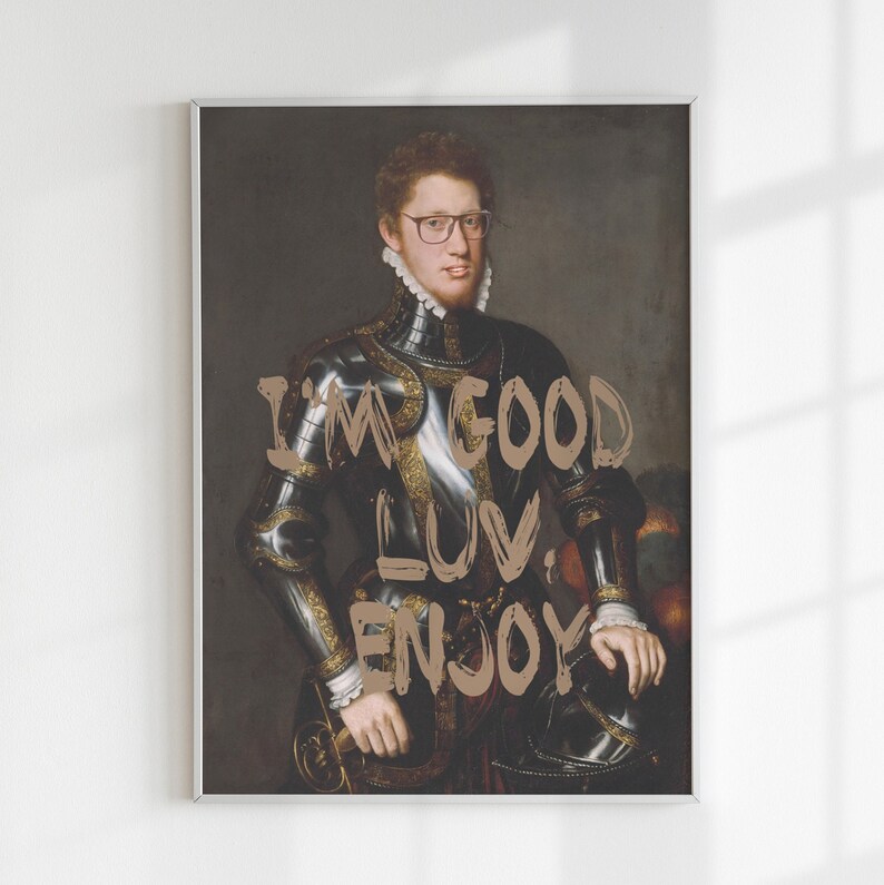 Altered Art, Remade Classical Art, Funny Painting, Eclectic Decor ...