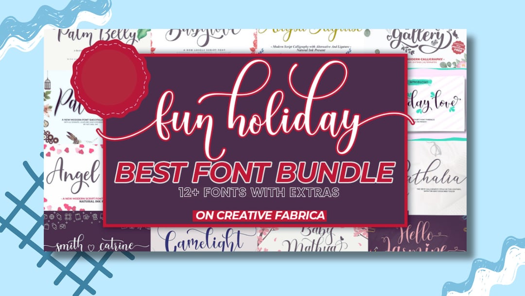 The Fun Holiday Font Bundle, Brush Font, Handwritten Font, Wedding Font ...