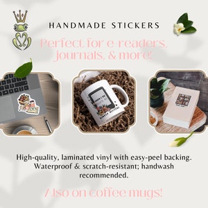 Reading Stickers, 3 Handmade Sticker, When I Die Delete My Kindle ...